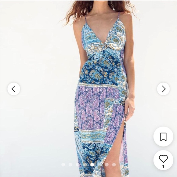 Zara | Dresses | Nwt Zara Paisley And Patterned Strappy Dress | Poshmark